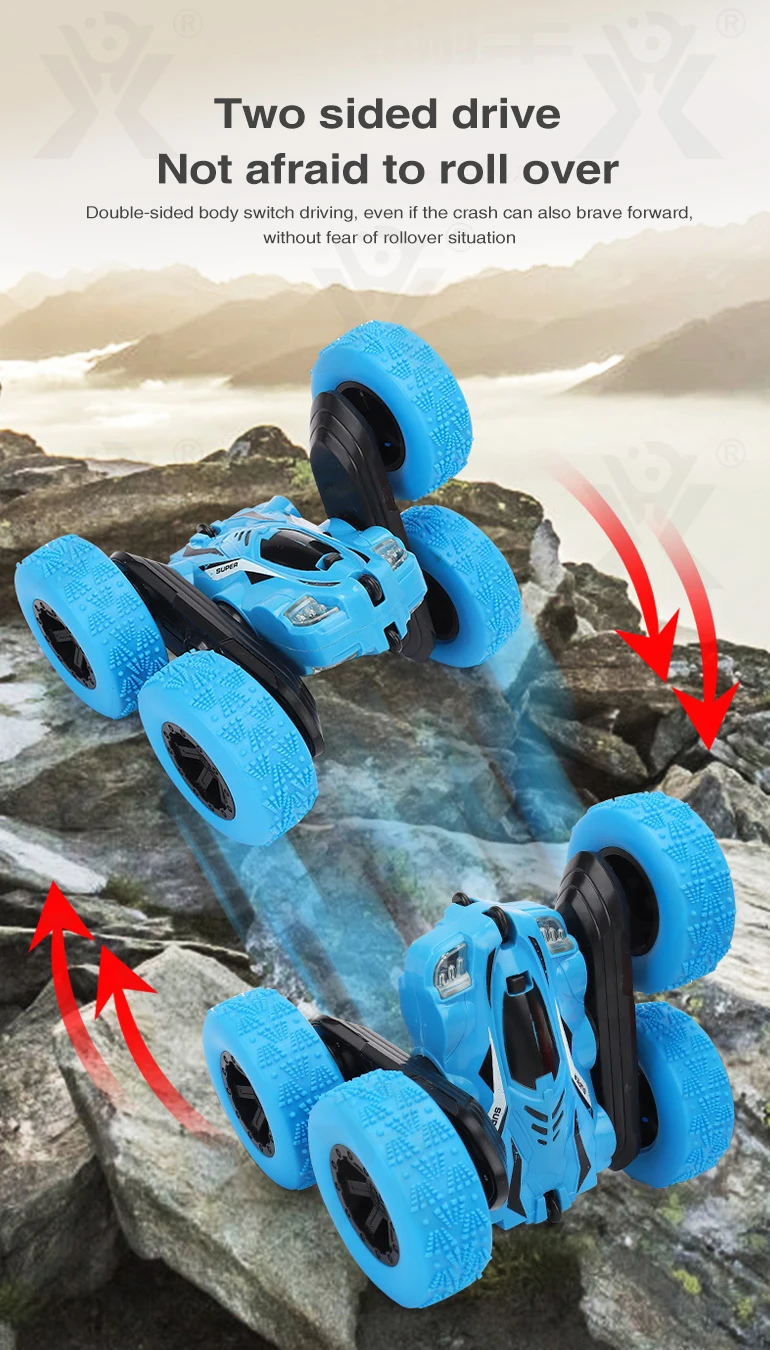Chengji 360 Rotating Toys Flips Stunt Car - Double Sided 4WD