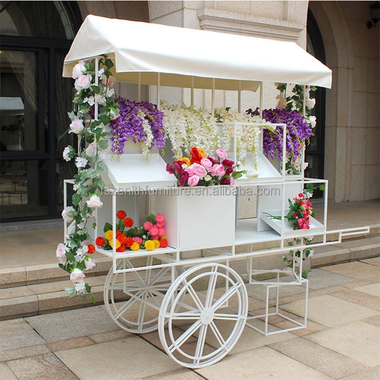 Oem Baby Shower White Flower Carts Wedding Party Supplier Acrylic Sweet ...