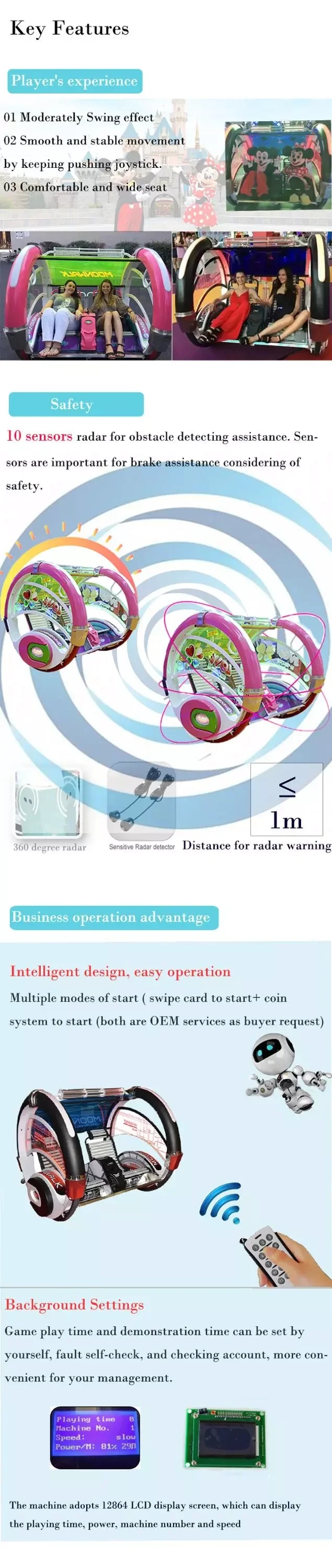 Le Bar Car Rocking Bus Game Machine Swing Happy Car Electric Car ...