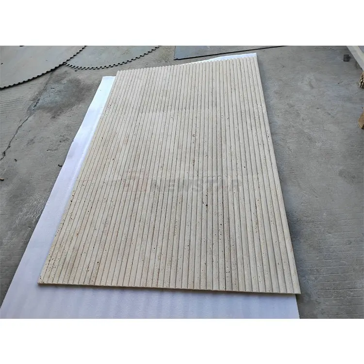 Wall Stone Decoration Marbles - Fluted Travertine Tiles