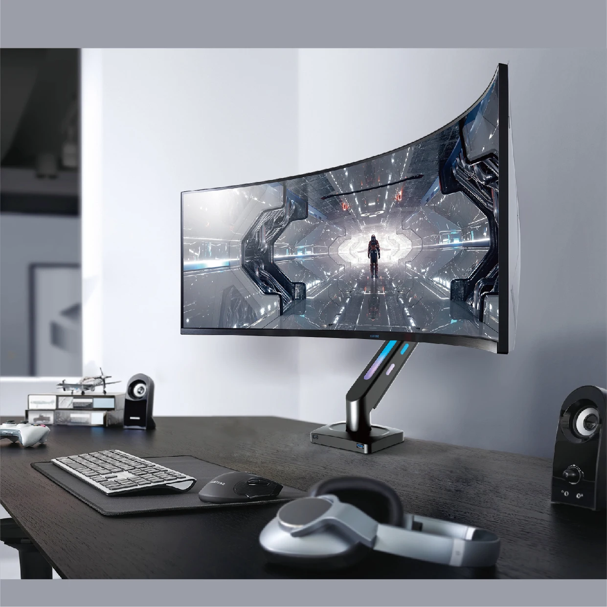 FocusMount 49 Inch Curved Monitor Desktop Mount Stand for Gaming ...