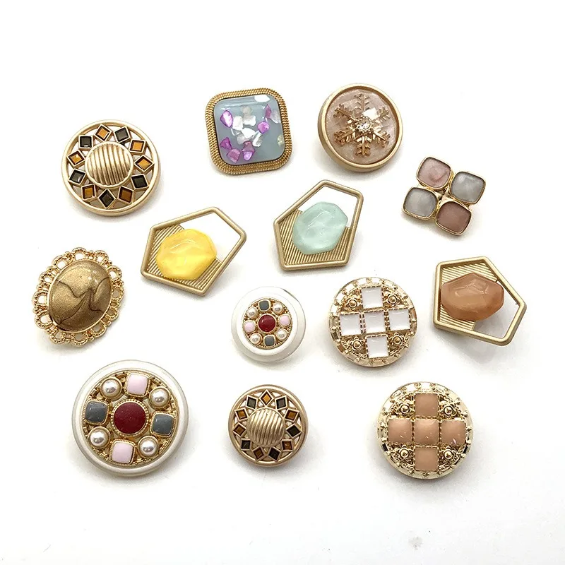 Round Zinc Alloy Button Muslim Garment Metal Button Logo Custom Snap ...