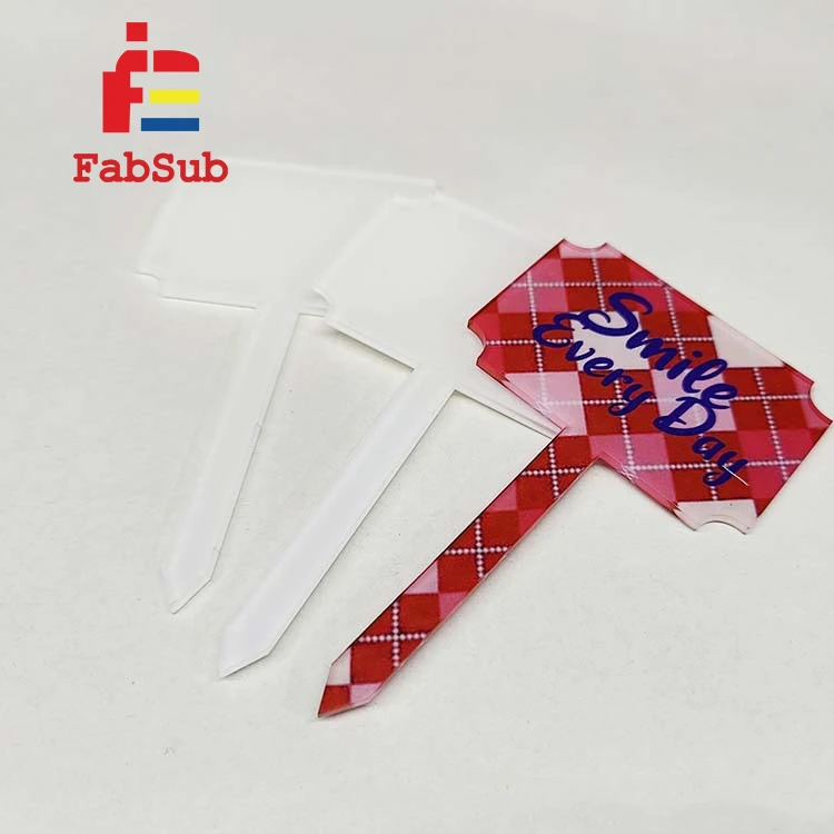 Acrylic Rectangular Garden Signs Sublimation Plant Pot Message Sticks ...