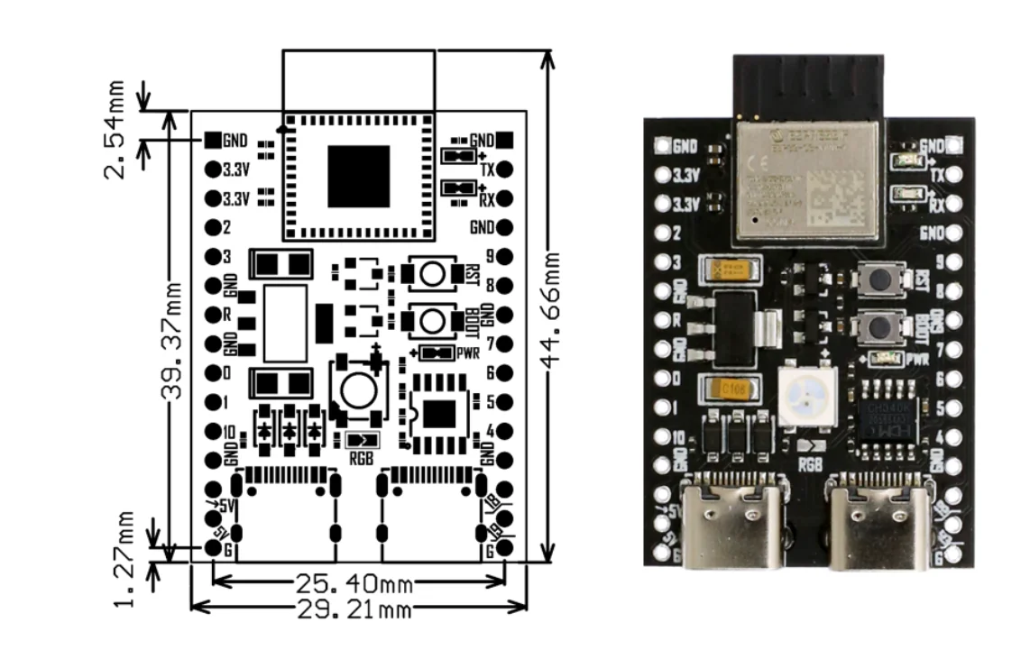 Yd Esp32 C3 Esp32 C3 Devkitm 1 Dual Usb Development Board Pyboard Circuitpython Micropython Wifi 5181
