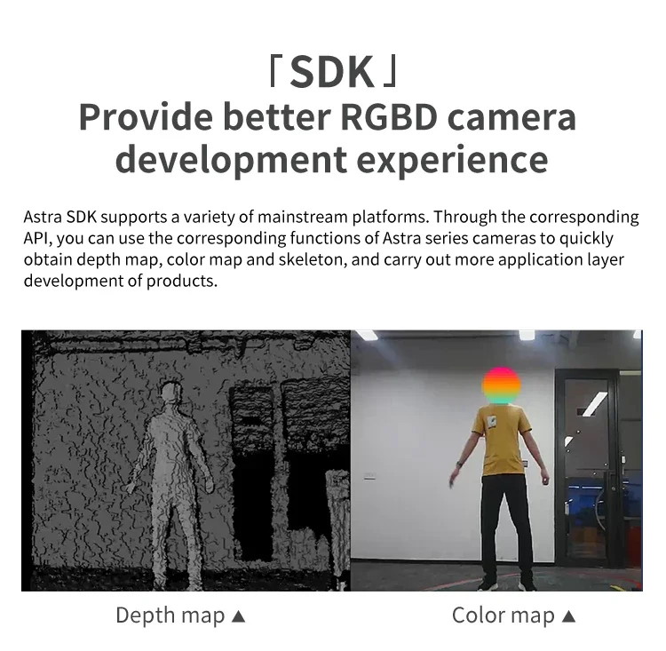 ORBBEC ASTRA Pro Depth Camera 0.6-8M Range For AI Robotics Drones ...