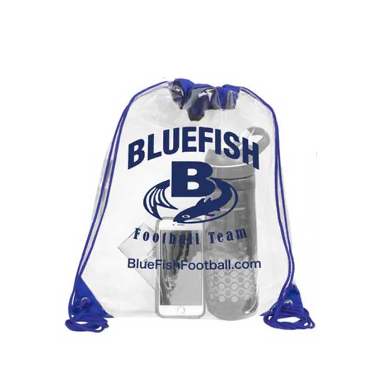 Show And Tell Clear Stadium Pvc Backpack With Printed Logo - Buy Show ...