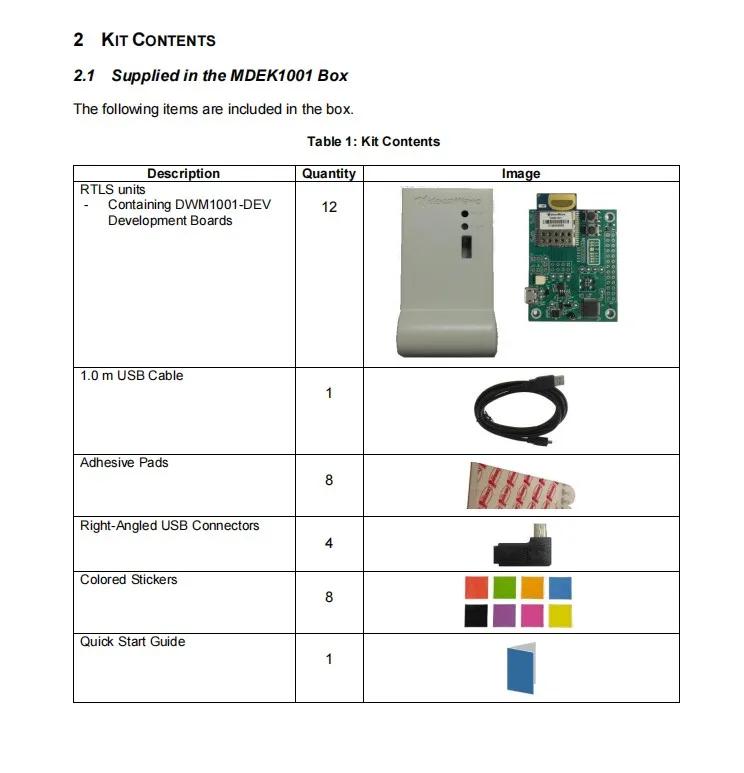 Mdek1001 Uwb Kit Module Development & Evaluation Kit For The Dwm1001 ...