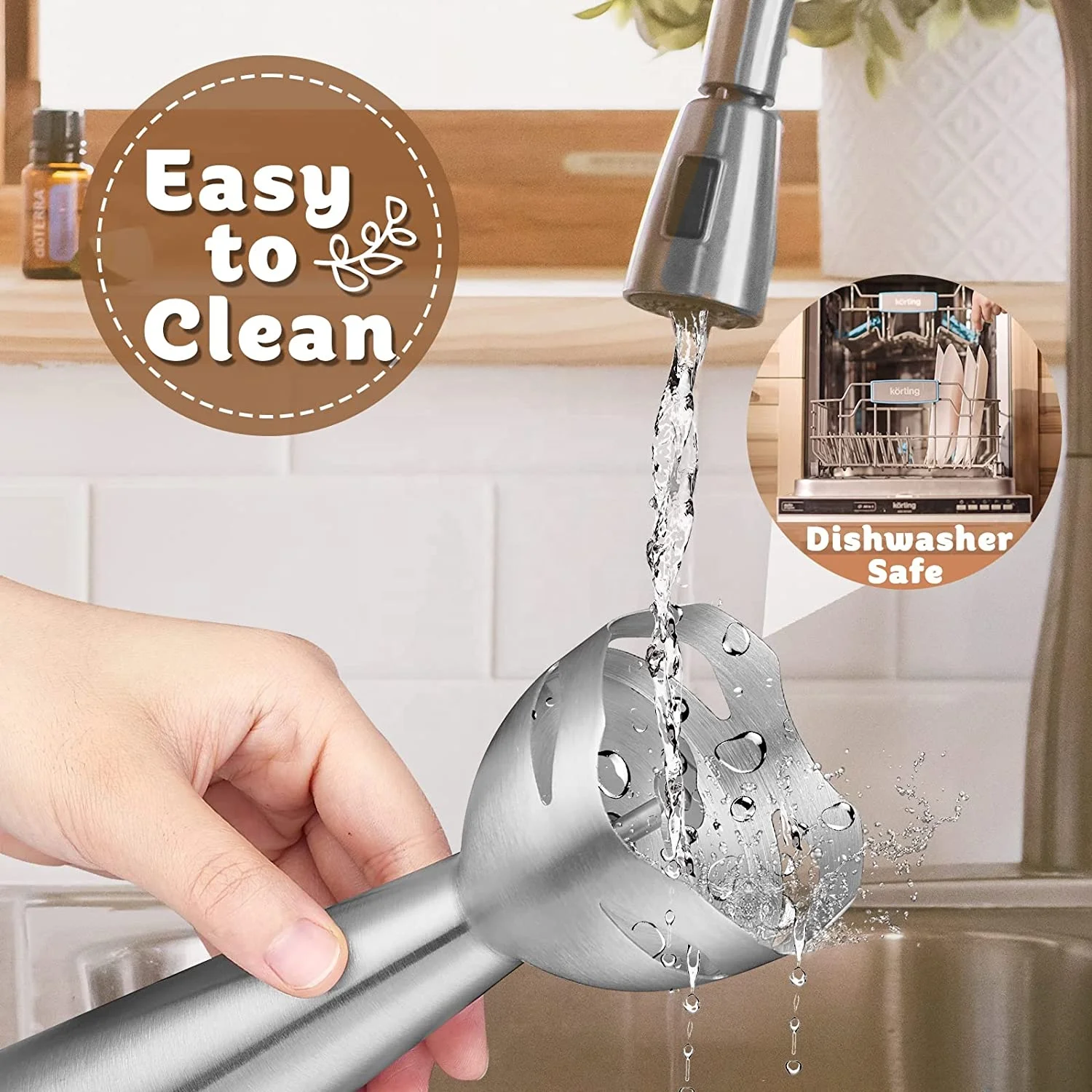 New 2023 800W Electrical Plastic Hand Blender with 600ml Beaker