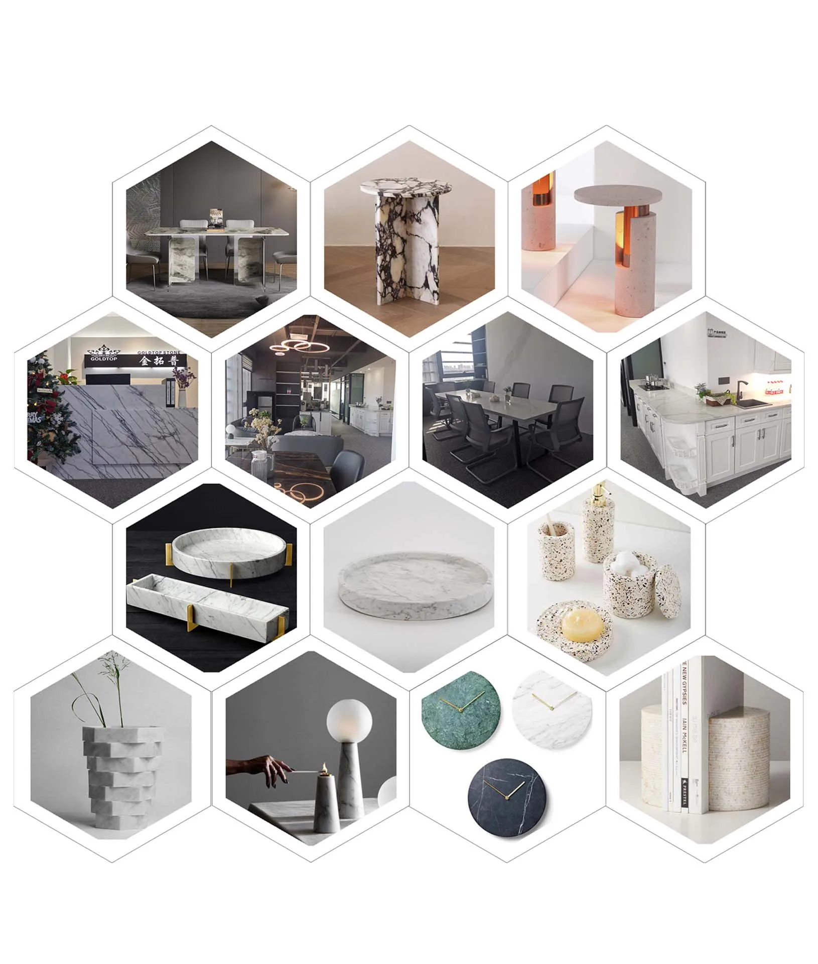 Nordic Luxury Natural Stone Furniture 3 Balls Set Round Sphere Beige ...