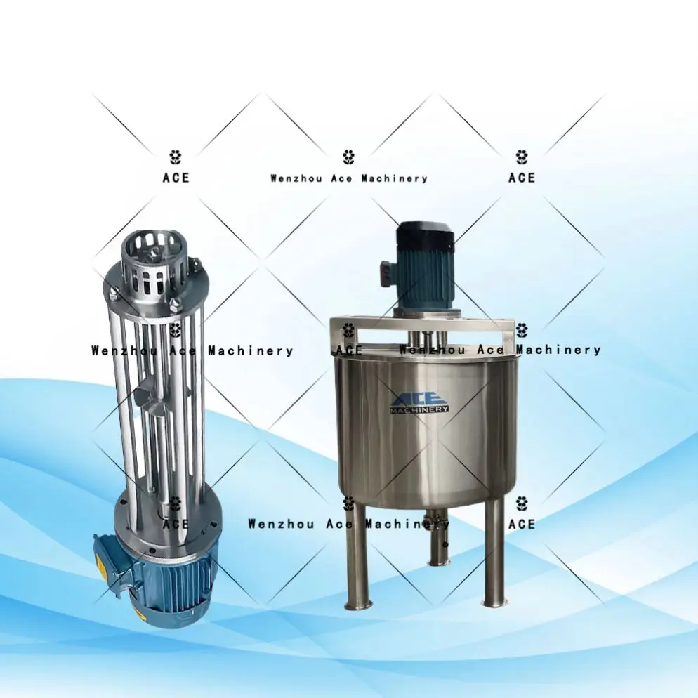 Ace 200L Stainless Steel Cosmetics Mixing Tank Bottom Homogenizer With ...