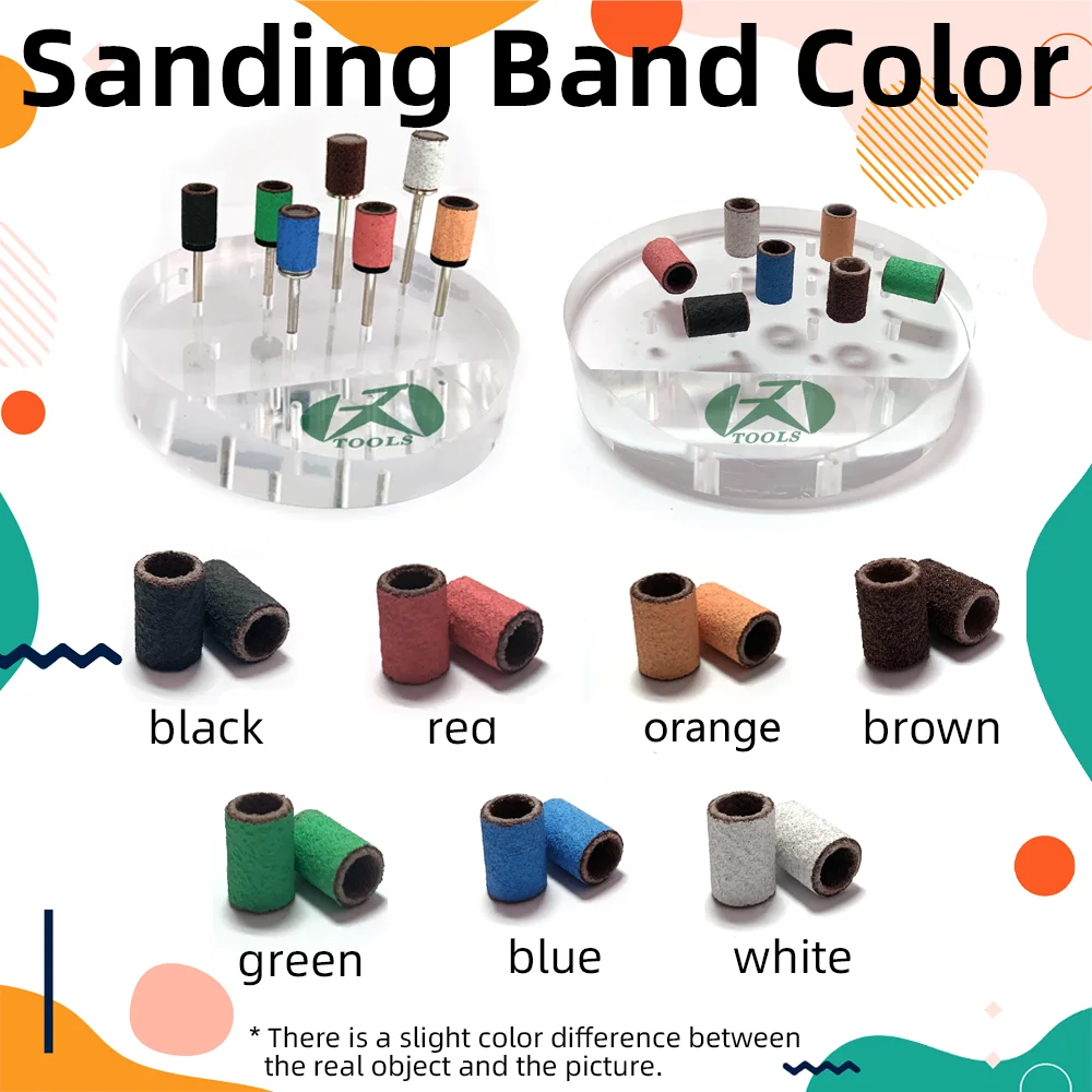 50pcs/bag Salon Product Coarse Medium Fine Sanding Bands Removable Tool ...