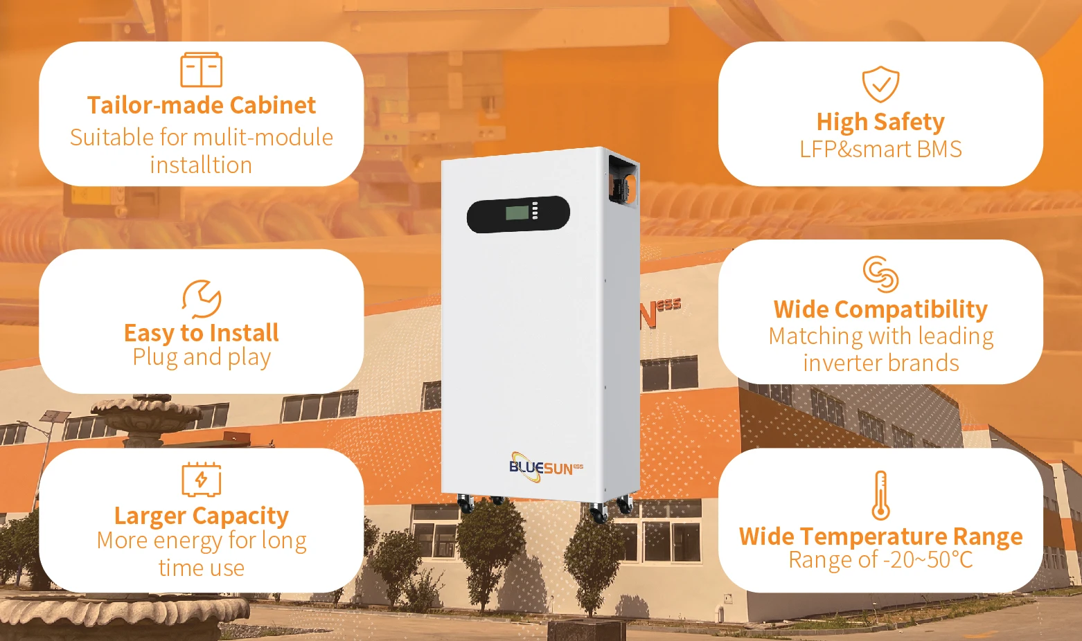 Vertical Model Bluesun Lithium Battery 48v 400ah 280ah Price Lithium ...