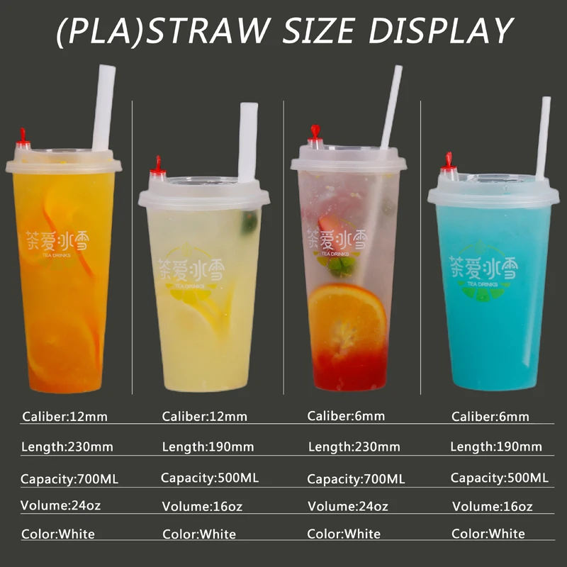 Eco Friendly 100% Biodegradable Pla Disposable Straw - Buy Pla Straw ...