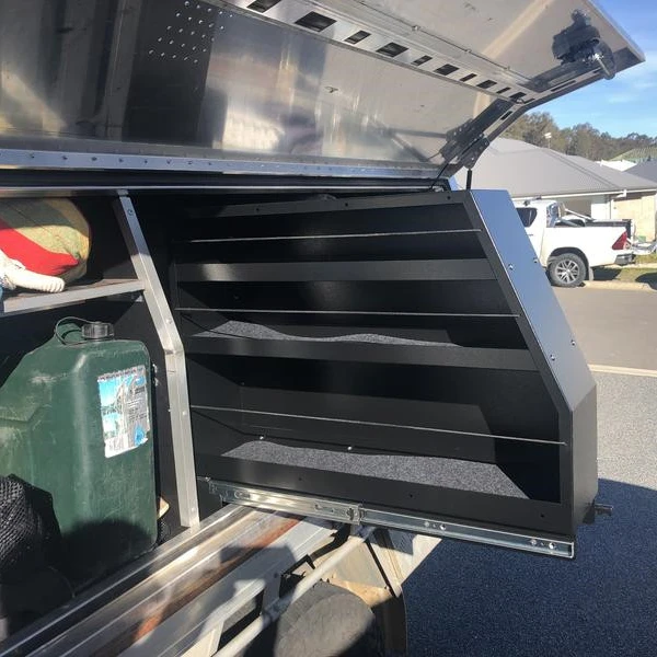 Steel 4WD Slide out Canopy Pantry sliding canopy pantry black powder ...