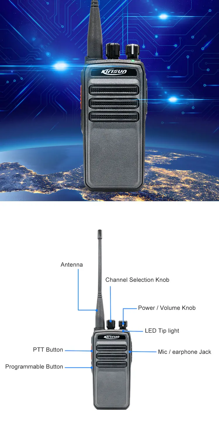Original Kirisun DP405 DMR digital radio VHF UHF DMR long range walkie talkie - GoldSupplier
