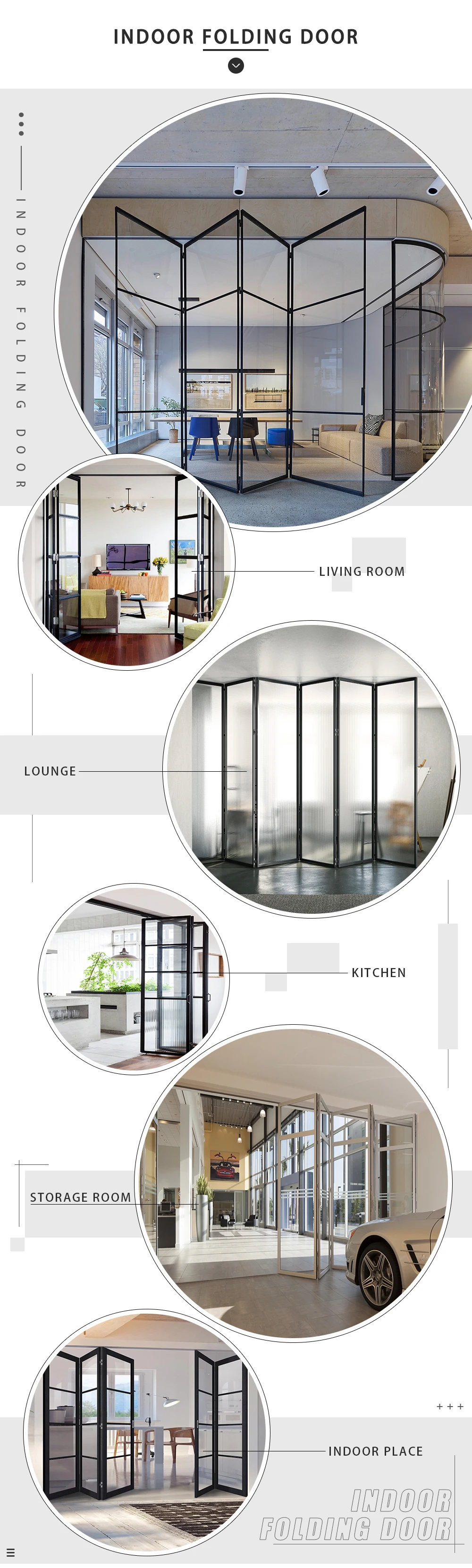 Laminated Glass Folding Door for Commercial Use - OEM Available