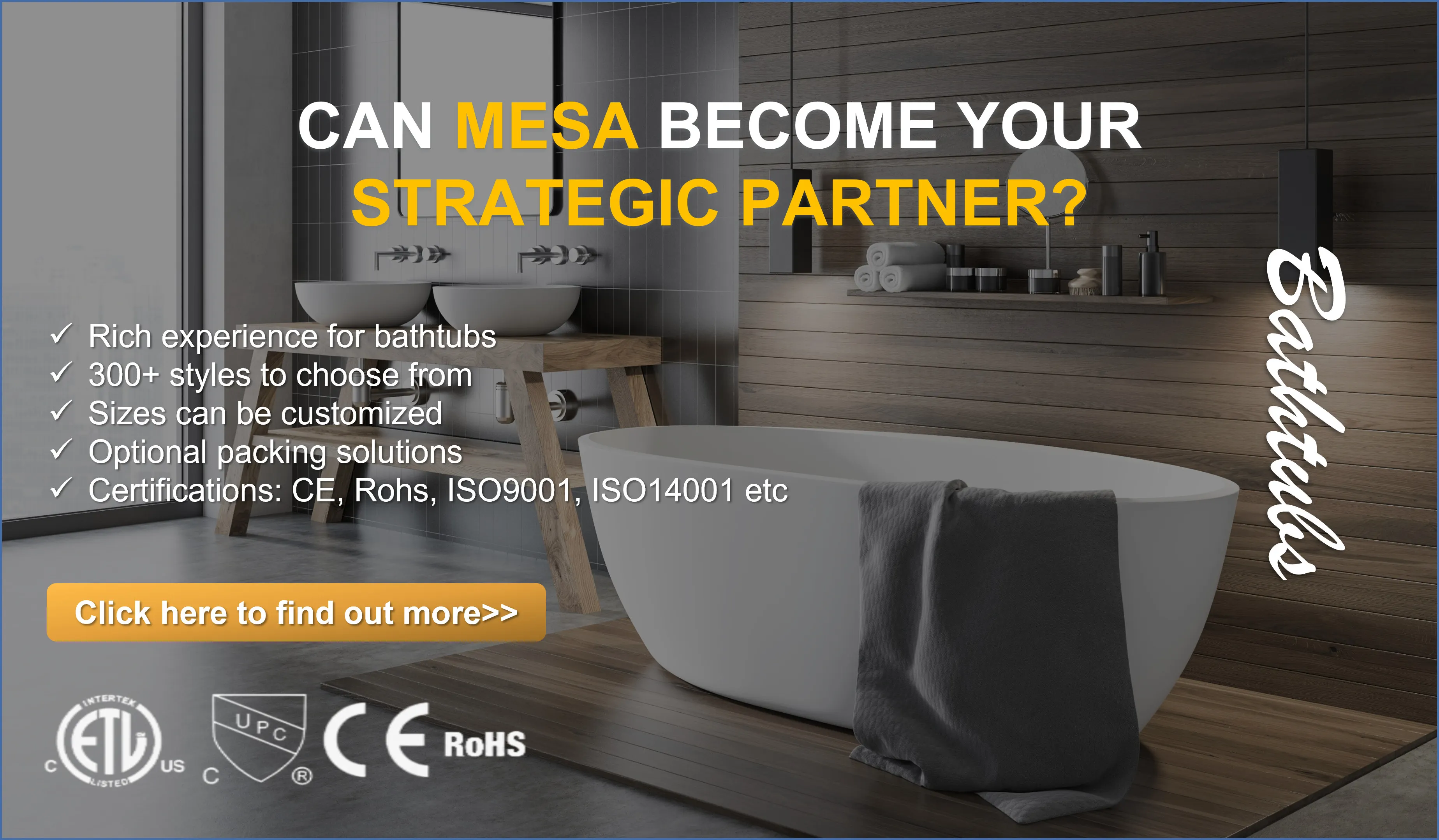 Big Alcove Bathtub Vertical Two Sided Sample Tub Acrylic Bathtub With ...