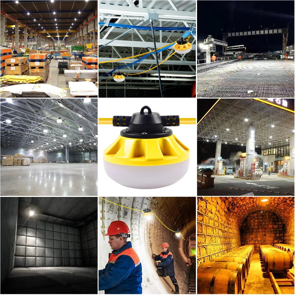 200ft 200w Temporary Lighting,Ip65 Weatherproof Super Bright Industrial ...