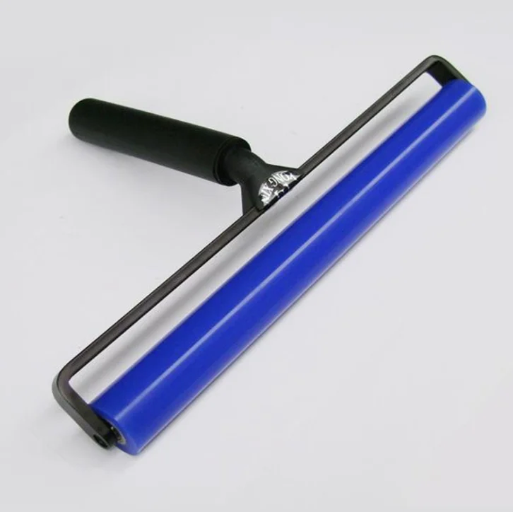 8 Inch Dust Removal Silicone Sticky Roller / Blue Silicon Sticky Roller ...