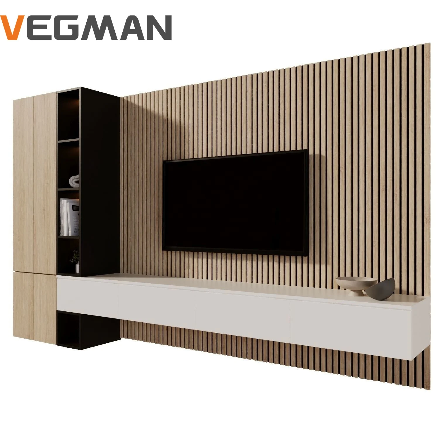 VEGMAN Luxury Design Living Room Furniture - Customized TV Cabinet