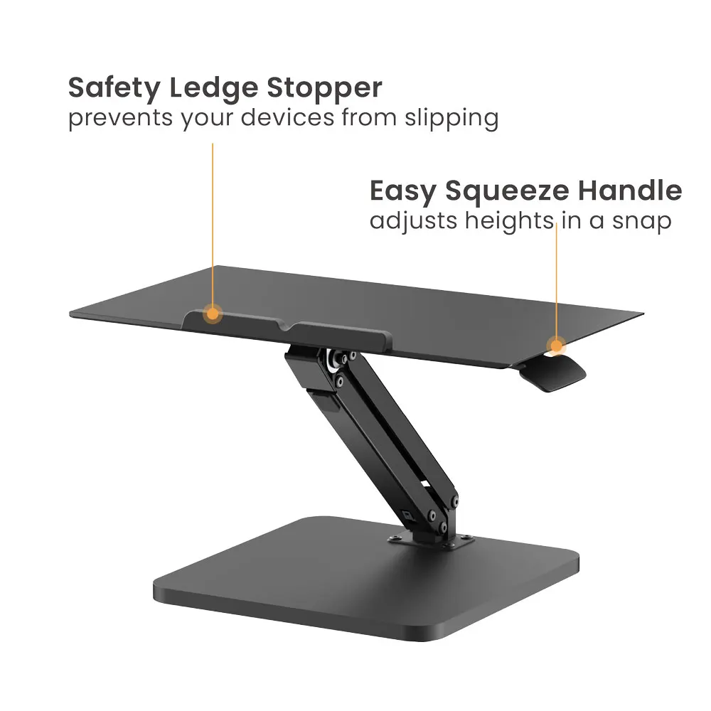 Ergonomic Desktop Workstation - Height Adjustable Laptop Stand