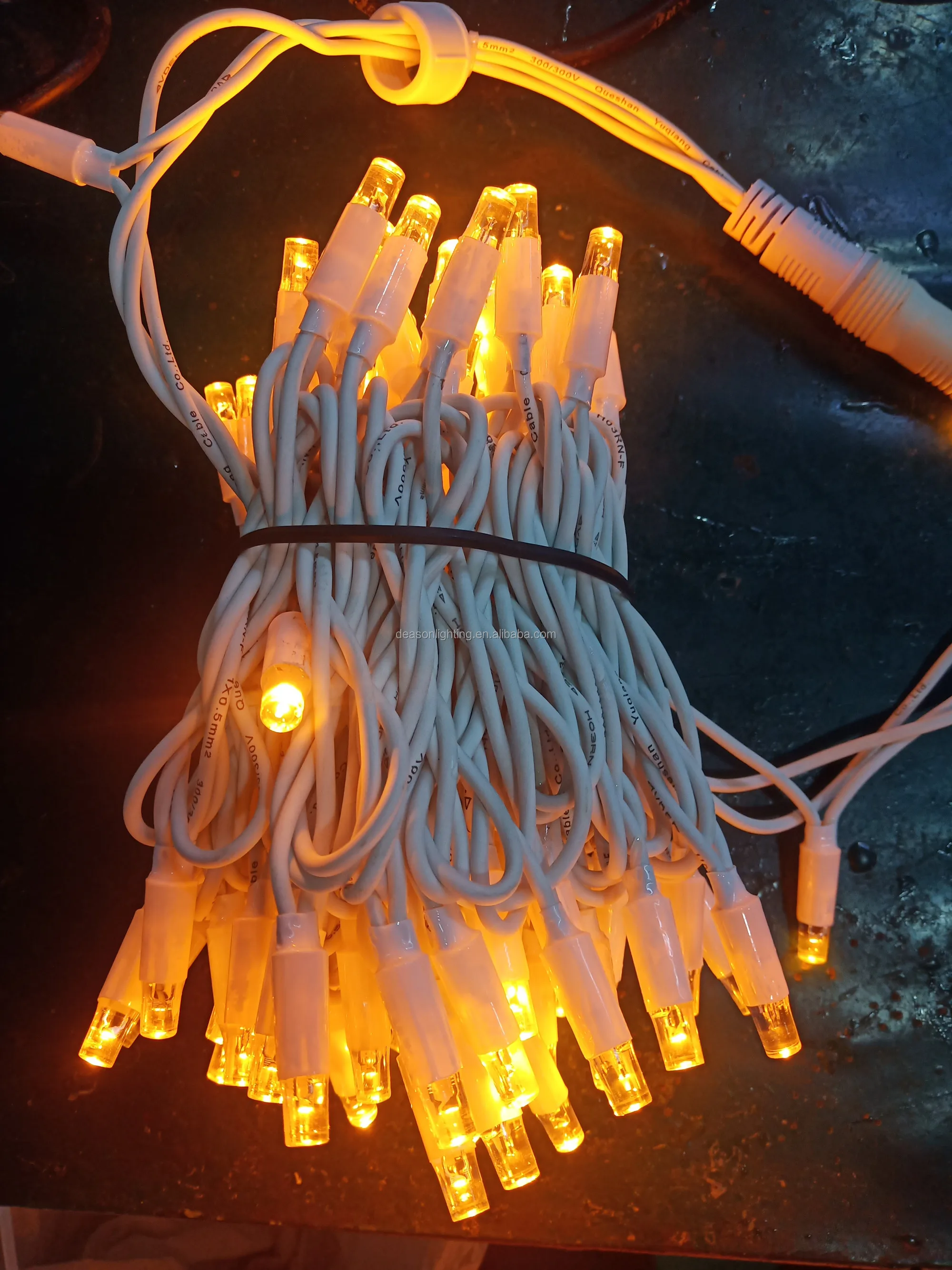 Golden Led Rubber Cable String Lights Outdoor Halloween Decoration Tree ...