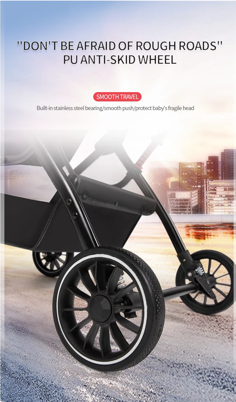 New Arrival Lightweight Compact Baby Pram Easy Folding Two-way Push ...