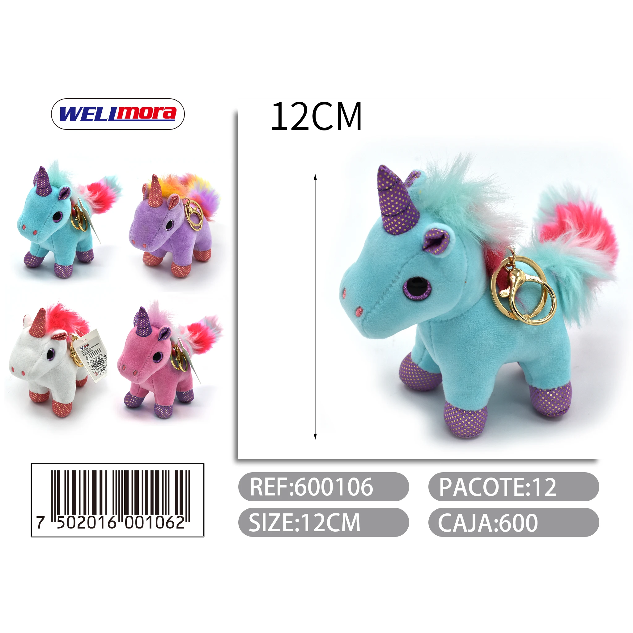 Welimora Standing Unicorn Plush Keychain 12Cm Cartoon Soft Toy Gift For ...