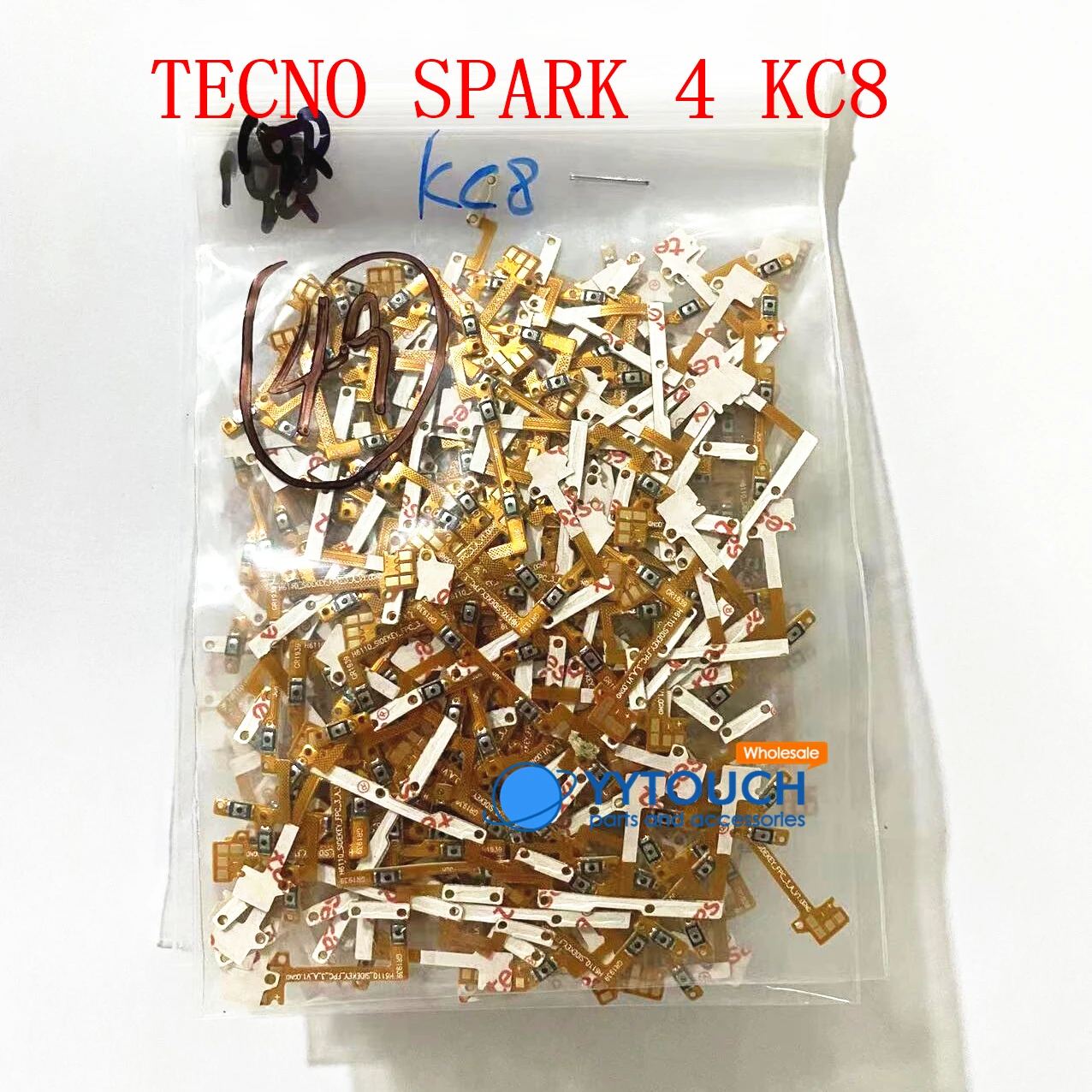For Tecno Spark 4 Kc8 Power Button Cable And Volume Flex Cable For ...