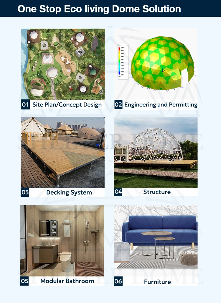 Prefabricated Glamping Igloo Dome House Geodesic Dome for Resort Hotel ...