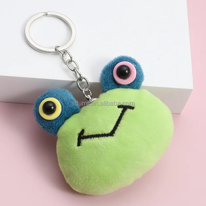 Cute Cartoon Animal Plush Toy Keychain Backpack Key Chain Cat Frog ...