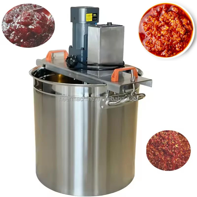 Slurry Jam Paste Cooker With Mixer Incline Gas Stirring Pot for Chili ...