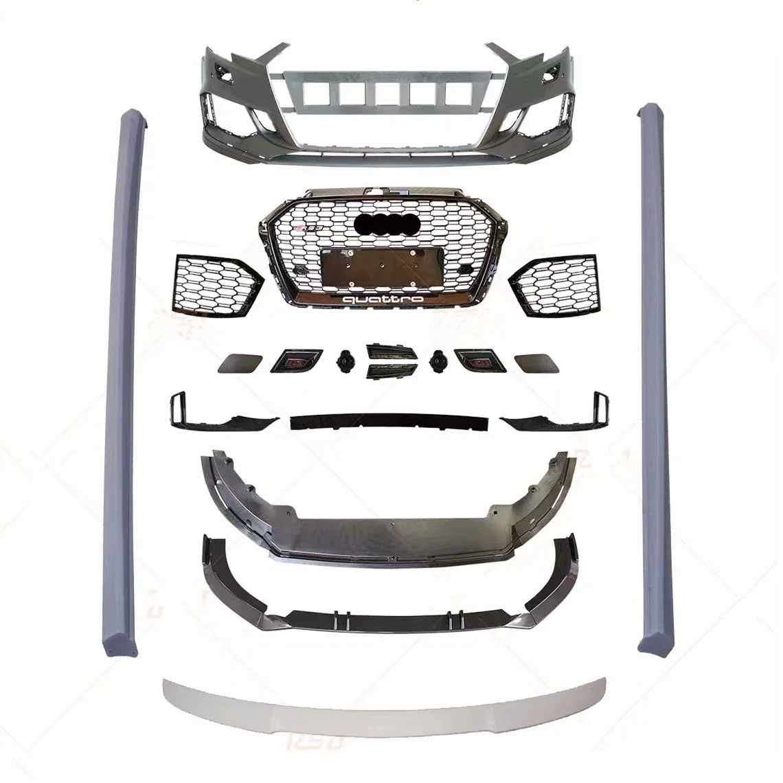 Auto Front Bumper With Led Headlights for Audi A3 S3 8V Facelift 2017 ...