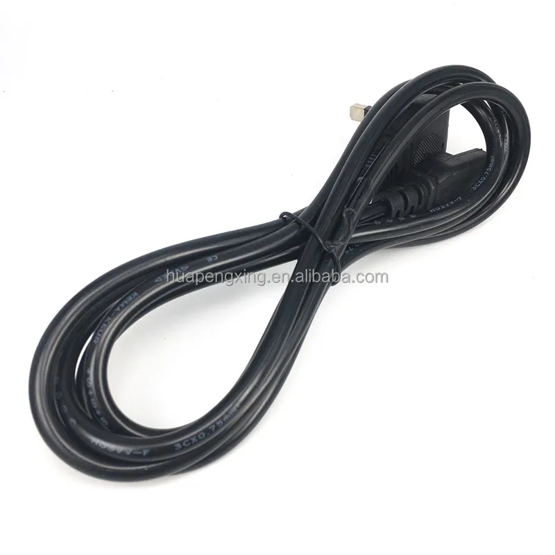 UK BS1363 to C13 Power Cable - 3 Prongs to IEC320 Cord