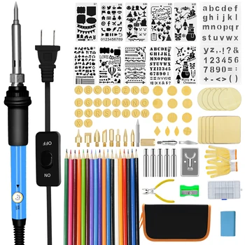 105 In 1 Wood Burning Pyrography Kit With Adjustable Temperature Wood ...