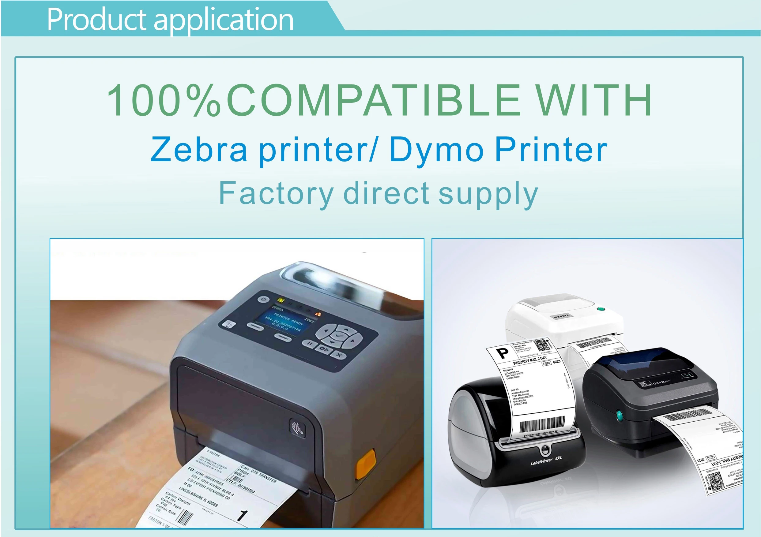 Waterproof Label Thermal 100 X 150 4x6 Thermal Waybill Adhesive Paper ...