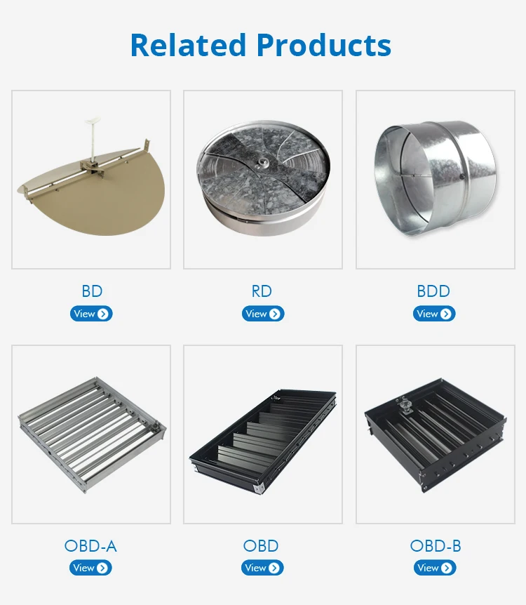 Air Conditioning Galvanised Steel Adjustable Metal Radial Damper for ...