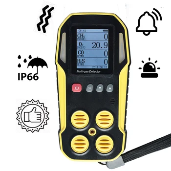 Portable Multi 4 Gas Monitor Toxic Gas Detector/alarm/monitor - Buy 4 ...
