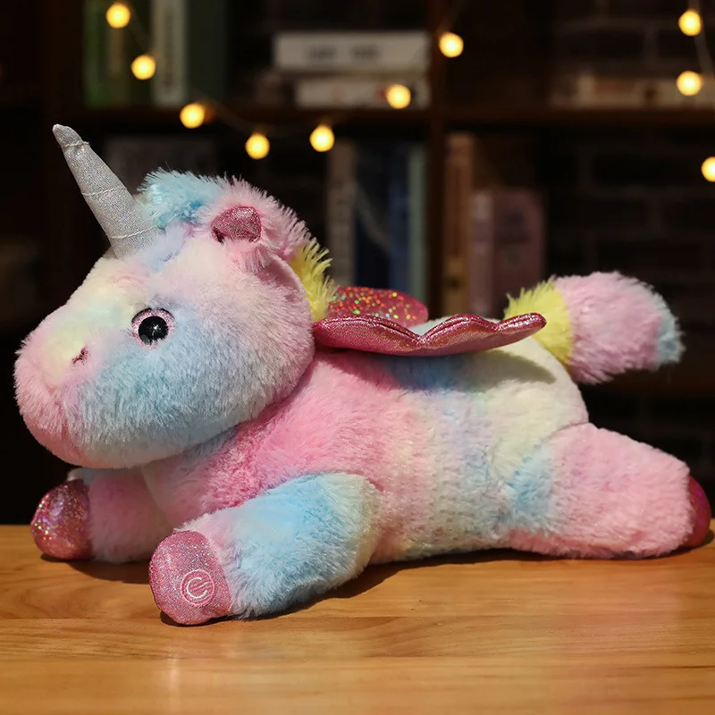 38cm Animal Horse Toy Gifts For Children Girls Soft Stuffed Rainbow ...