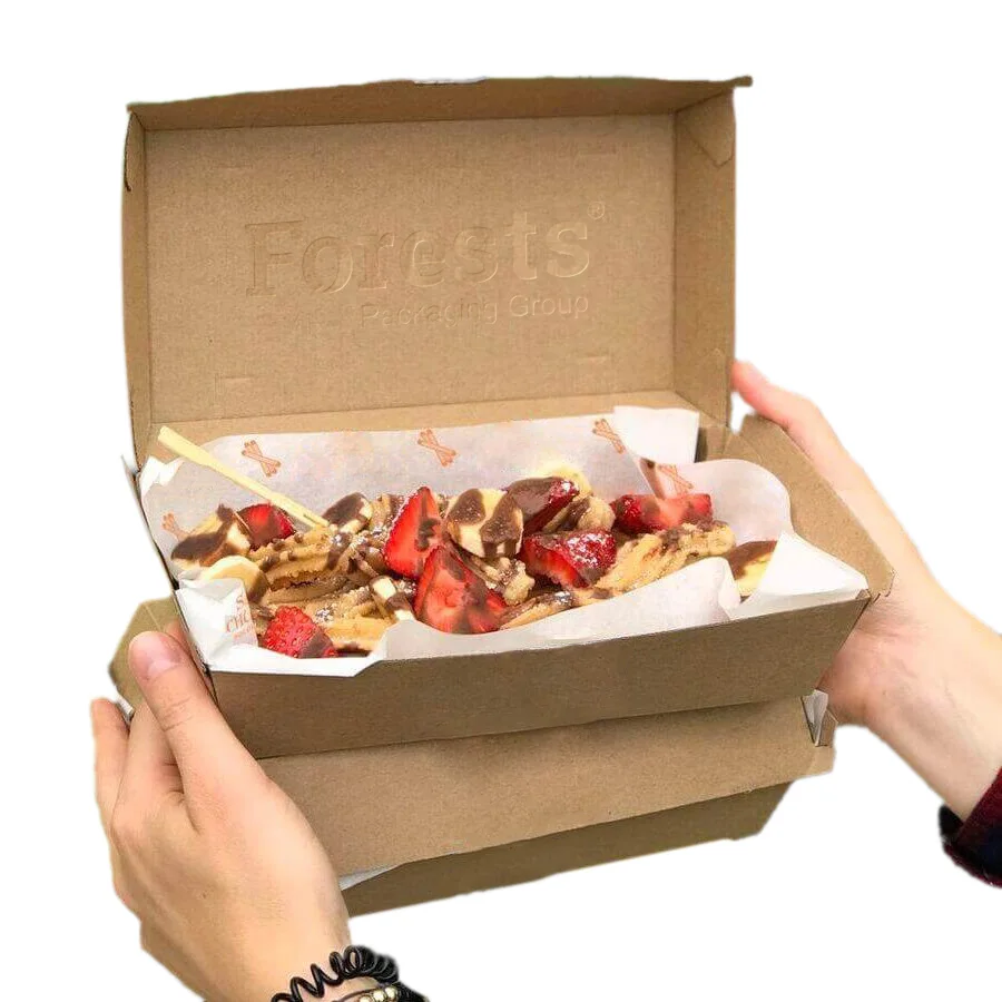 Custom Logo Size Small Food Grade Spanish Churros Filler Package Box ...