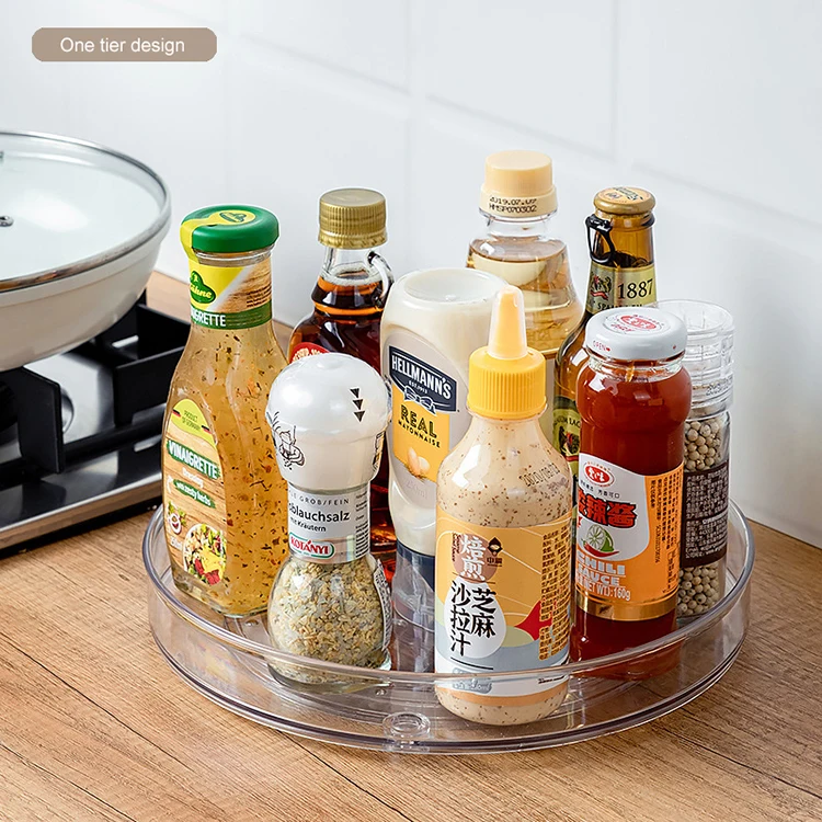 Clear Plastic Turntable Organizer - Kitchen & Makeup Storage