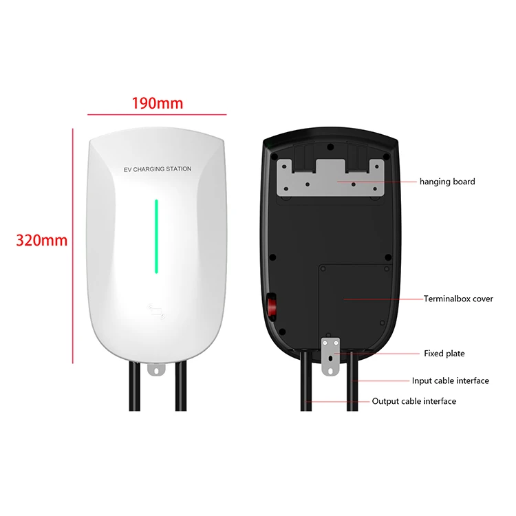 Wallbox 32a Ac Dc Fast Charging Pile Electric 7kw 11kw 22kw Car Type 2 Ev Charger - Buy Home 7kw ...