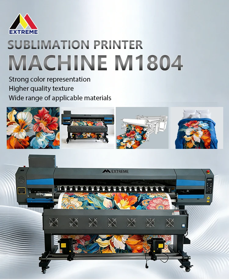 1800mm Industrial Sublimation Printer Roll to Roll with 4 I3200 Heads ...