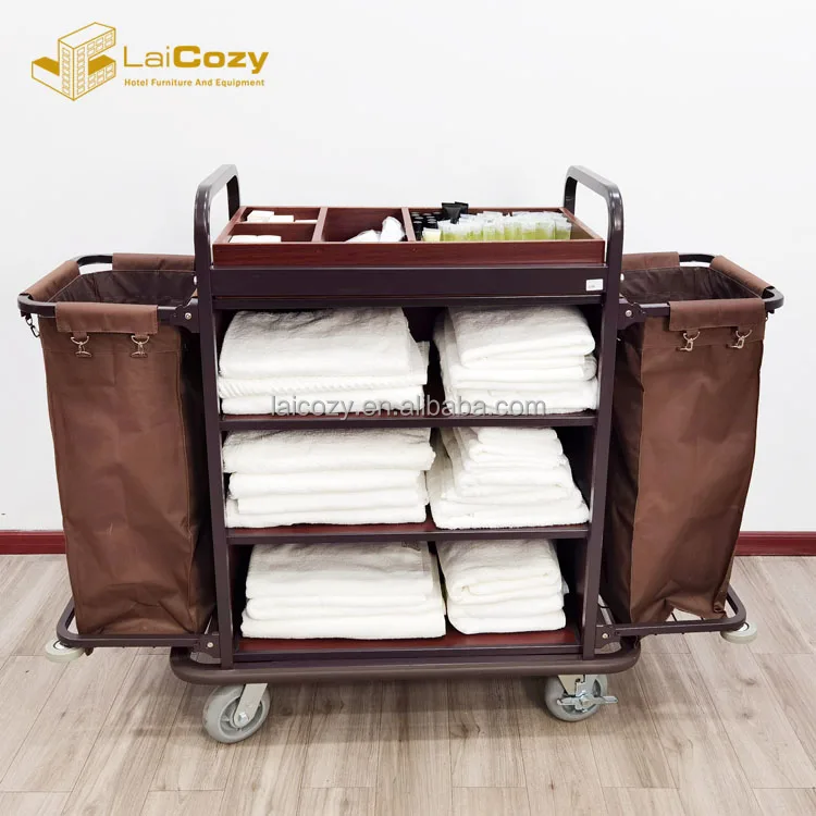 Wholesale Hotel Room Cleaning Service Cart Hotel Housekeeping Trolley ...