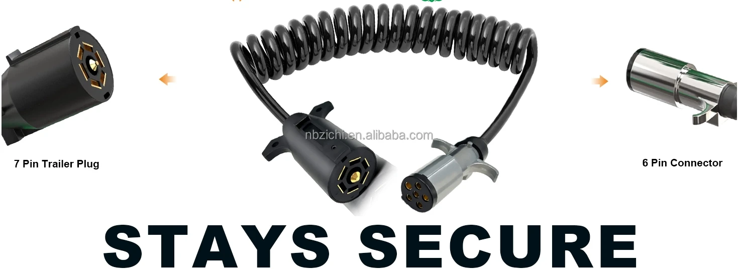 7 to 6 Pin Trailer Plug Adapter RV 7 to 6 Trailer Wire Kit 7-Wire to 6 ...