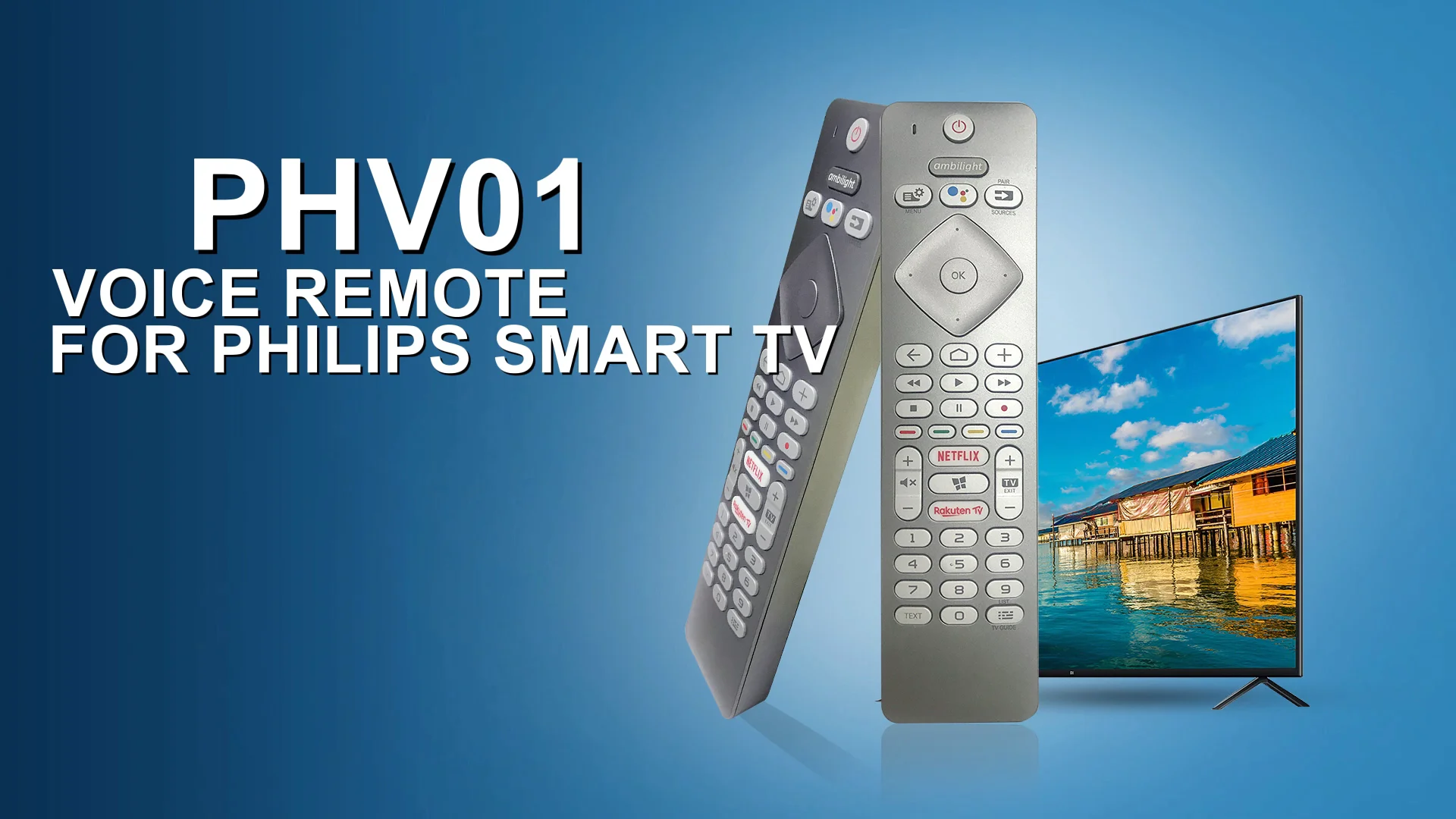 Phv01 Ph-v1 Rc4154403-01r Voice Remote Control For Philips Smart Tv ...