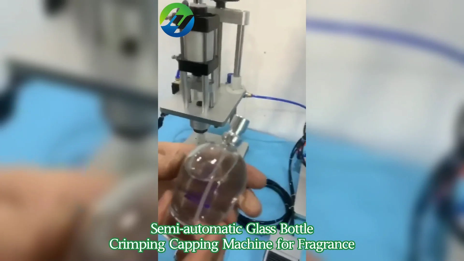 Hyzg-100 Semi-automatic Glass Bottle Crimping Capping Machine For ...