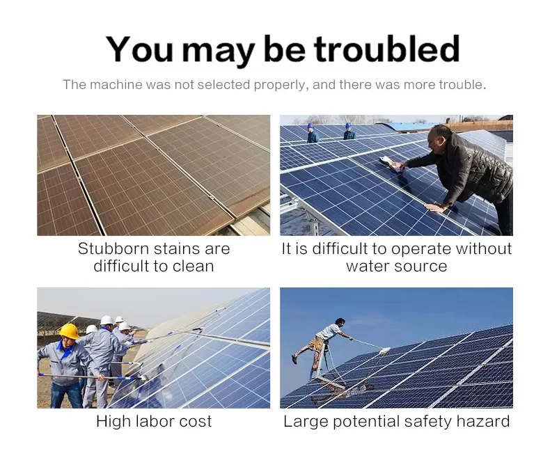 Solar Panel Water Dry Washing PV Module Clean Machine