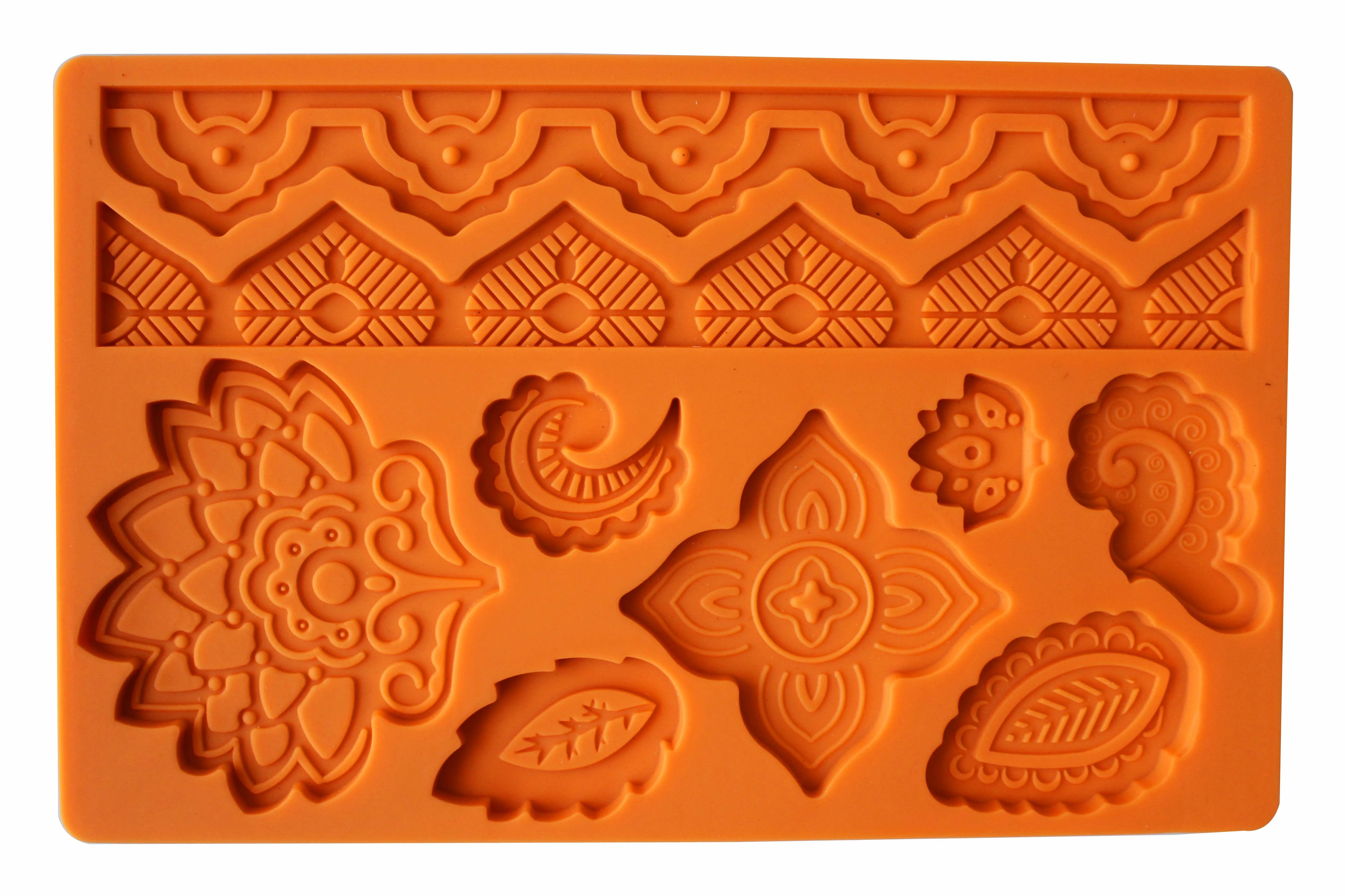 Wholesale Cake Decorating Fondant Stamp Tools Silicone Lace Emboss Mold ...