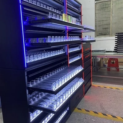 Custom LED Tobacco Shop Display Furniture - Smoke Shop Racks